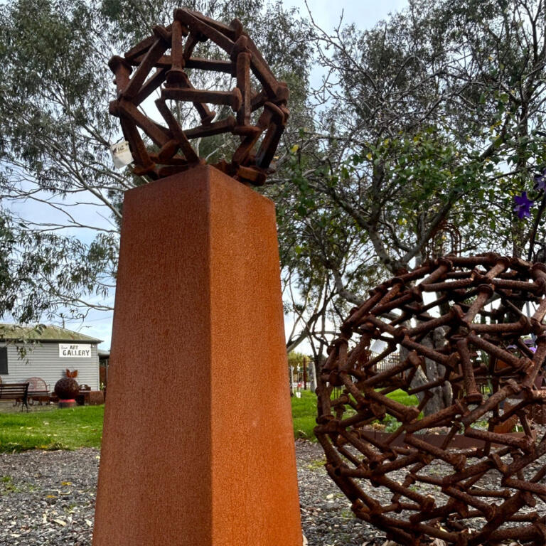Corten steel garden sculptures & metal garden art Geelong - The Creek ...
