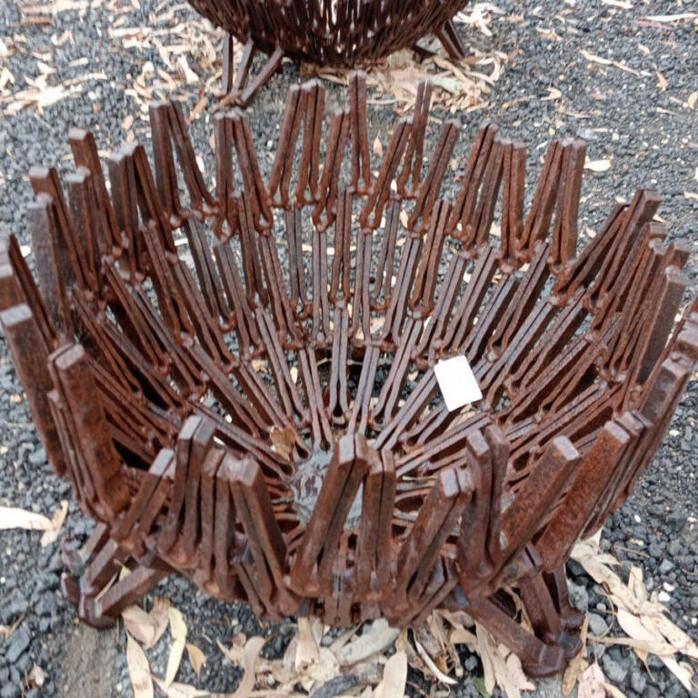 Industrial Split pin fire pit - The Creek Gallery & Garden