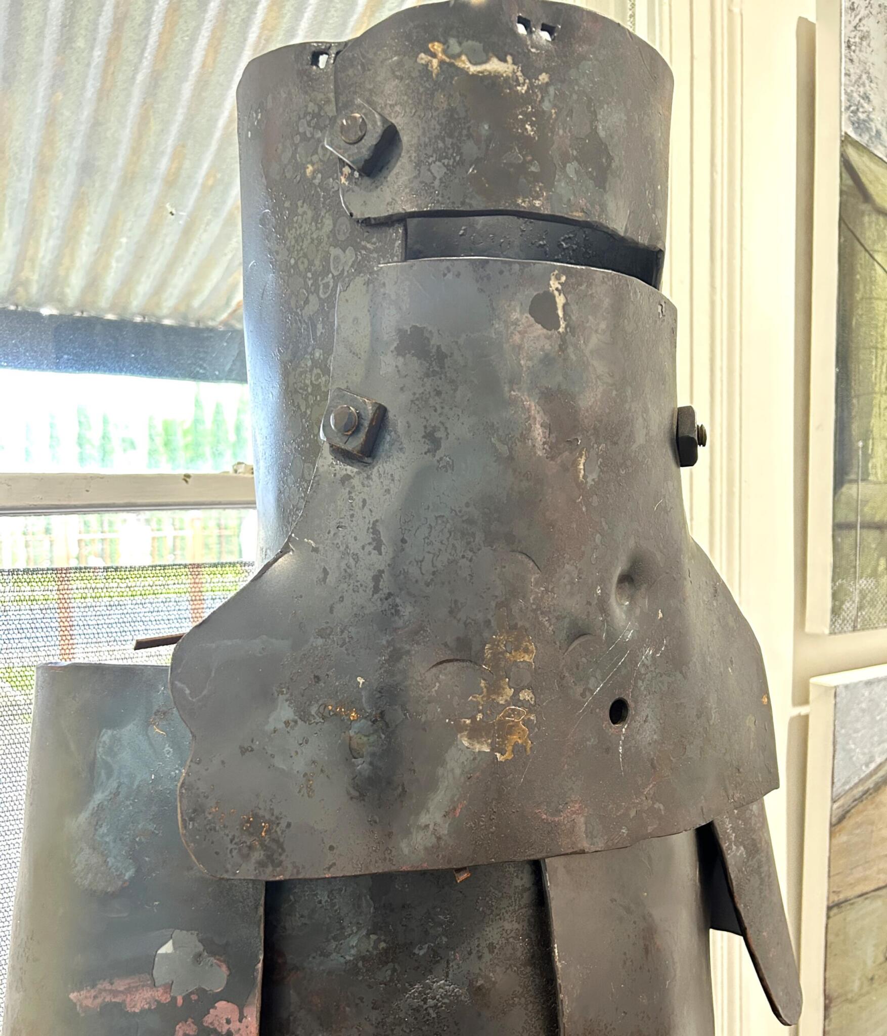 Ned Kelly Armour Sculpture - The Creek Gallery & Garden Deprecated ...