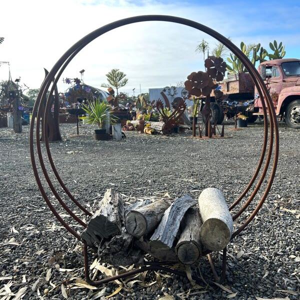 Large Round Firewood Holder - The Creek Gallery & Garden