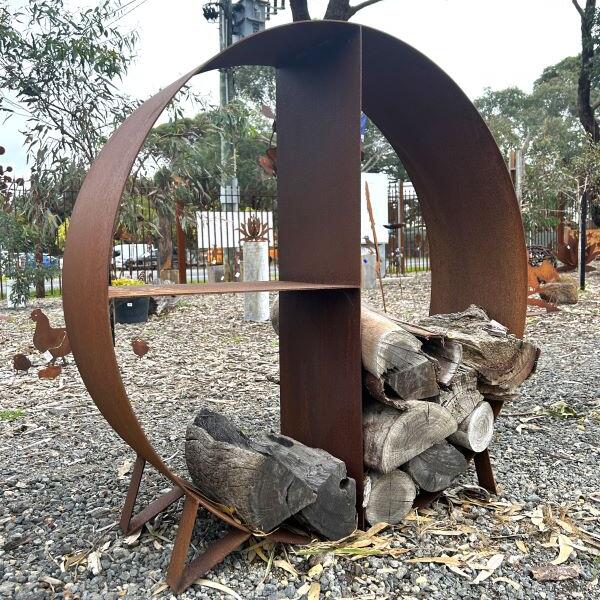 Large Round Firewood Holder - The Creek Gallery & Garden