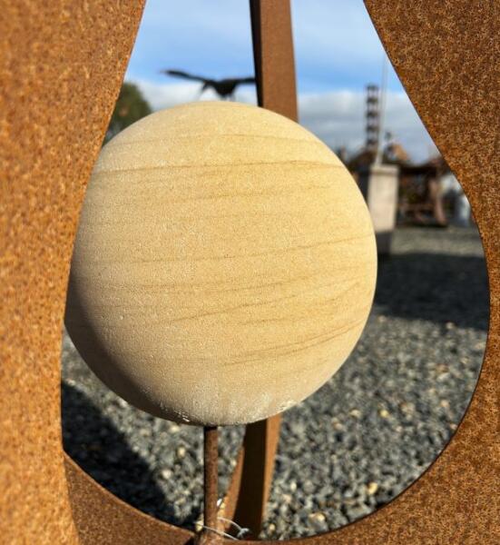 Sandstone Ball Sculpture - The Creek Gallery & Garden