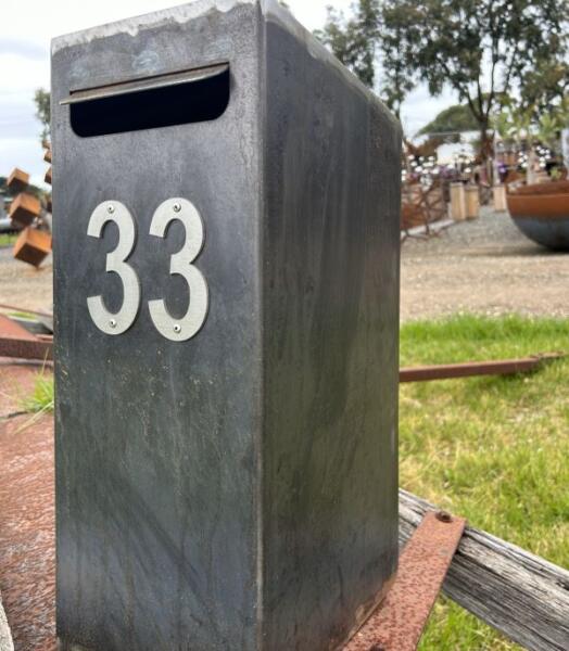 Contemporary Letterbox - The Creek Gallery & Garden