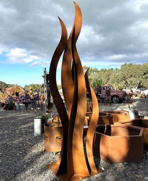 Flame Sculpture – 5 Piece - The Creek Gallery & Garden